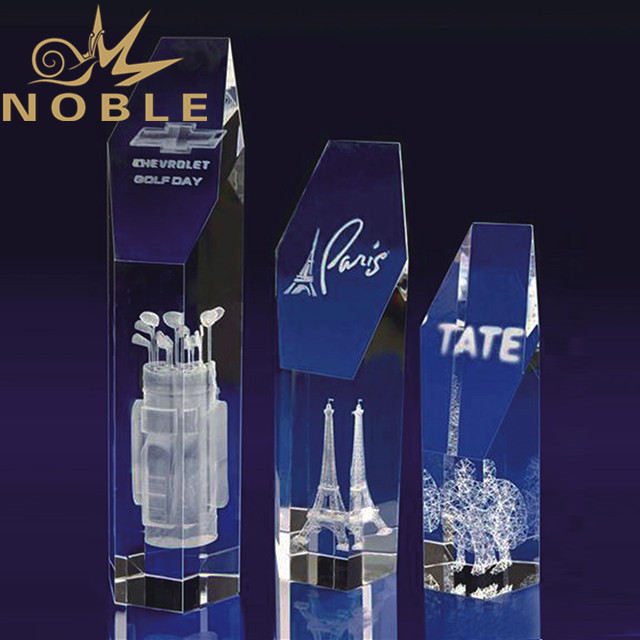 Crystal Hexagon Tower Award with 3d Laser Engraving - Buy Crystal ...