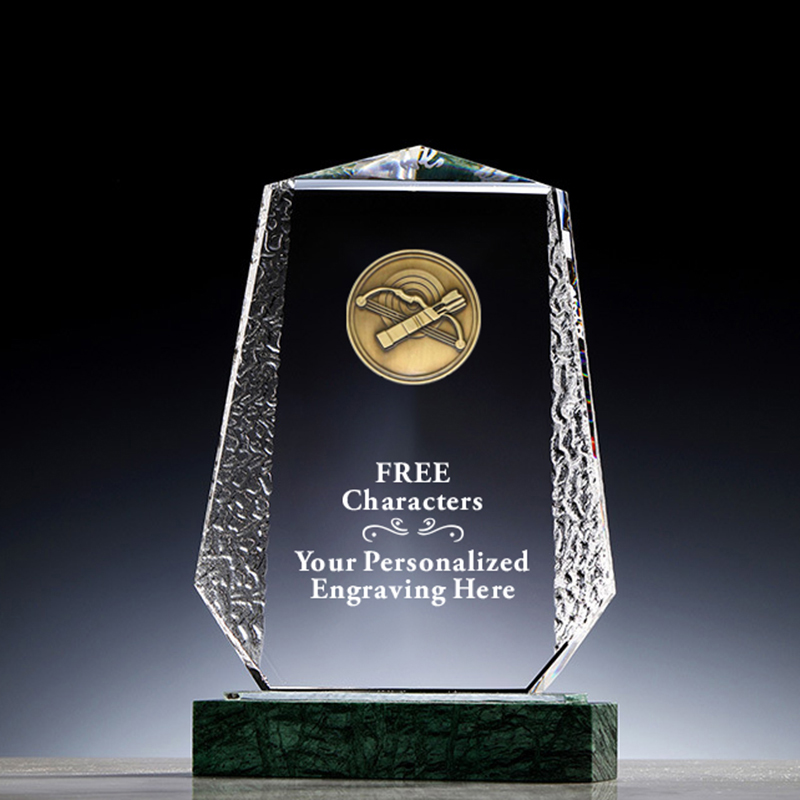 Free Engraving Crystal Plaque Award Custom Matel Sports Archery Medal ...