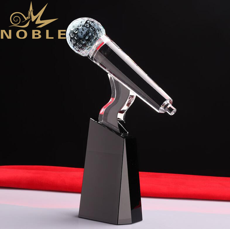 Custom Engraving Crystal Microphone Trophy - Buy Crystal Microphone ...