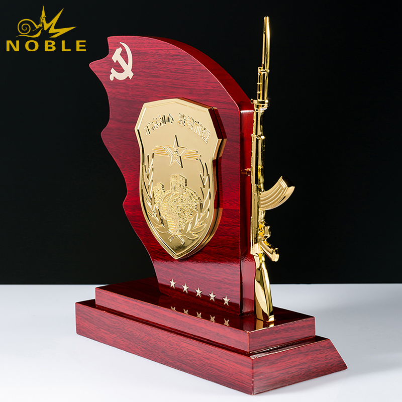 Manufacturer Wood Shield Plaque with Soft Enamel Metal Buy Product on ...