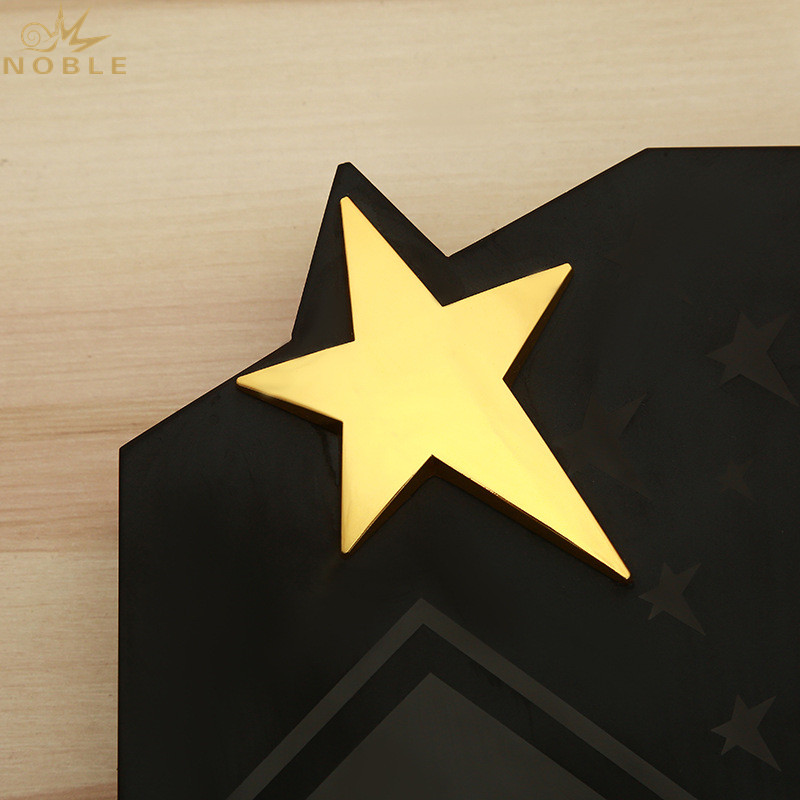 Customized Gold Metal Star Crystal Trophy Award For Engraving Buy ...